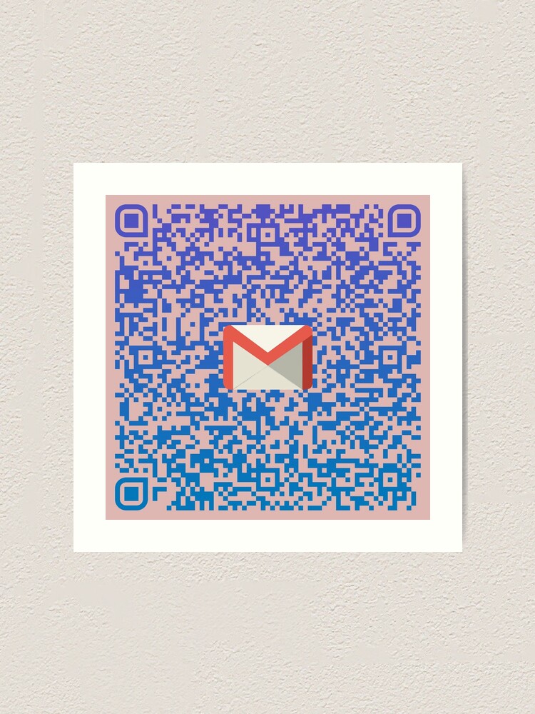 "QR Code With Gmail logo" Art Print by Anti1Prick | Redbubble