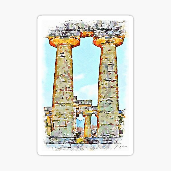 "Paestum: column" Sticker for Sale by giuseppecocco | Redbubble