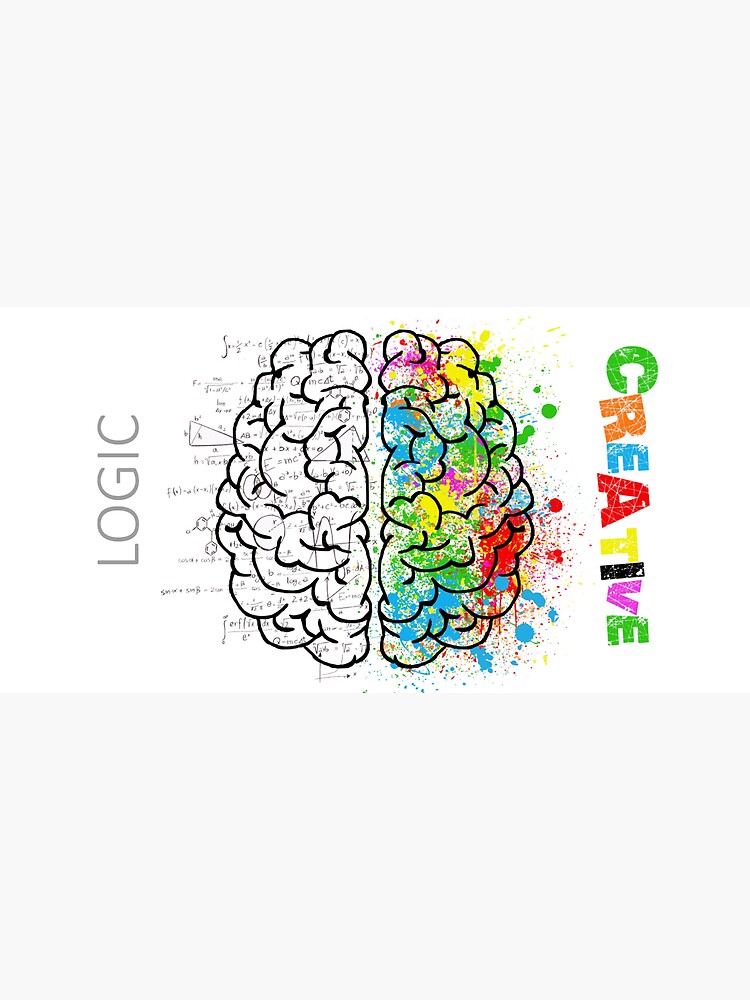 "creative and logic brain " Sticker for Sale by pedroluiz | Redbubble