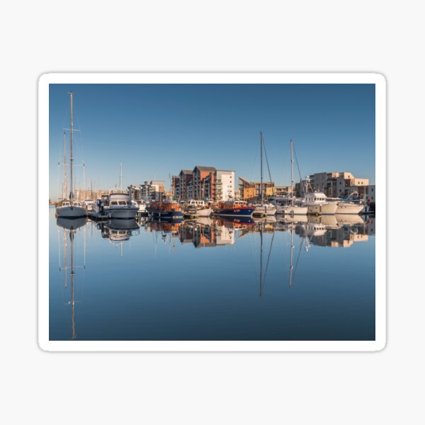 "Marina Quays, Portishead" Sticker for Sale by CarolynEaton | Redbubble