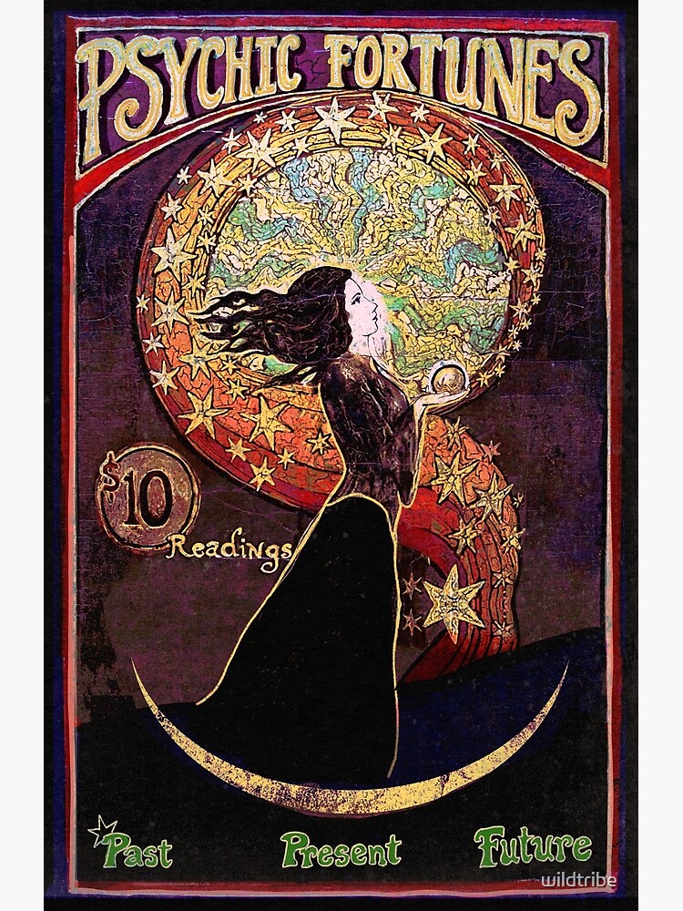 "Psychic Fortunes Vintage Poster" Photographic Print by wildtribe ...