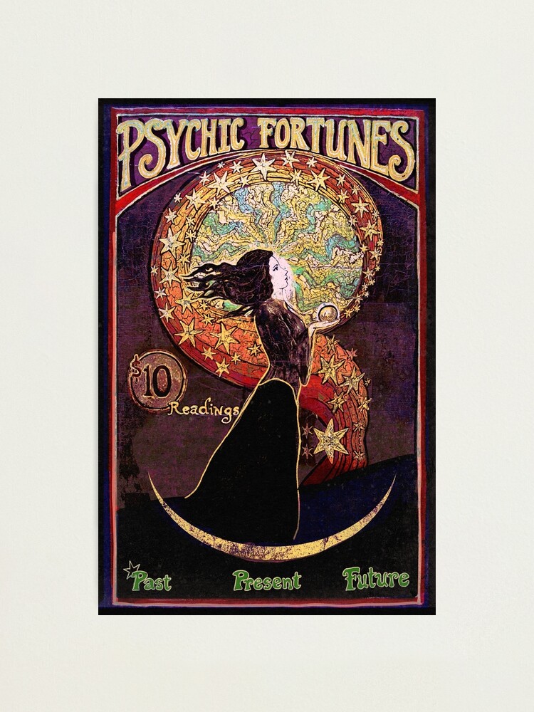 "Psychic Fortunes Vintage Poster" Photographic Print by wildtribe ...
