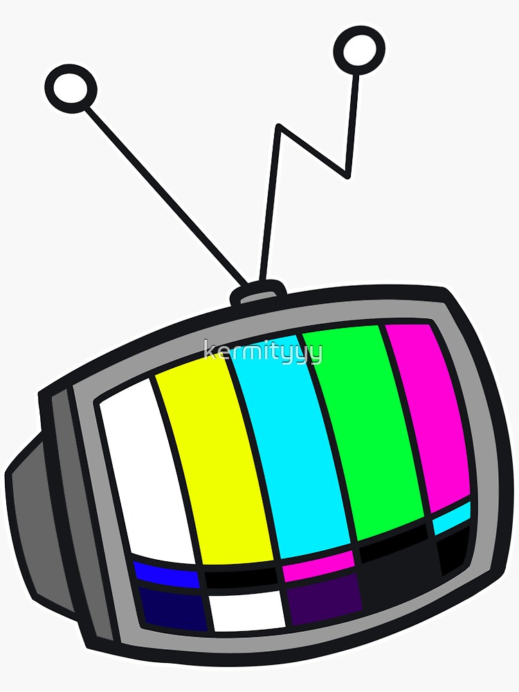 "TV Testing Screen" Sticker by kermityyy | Redbubble