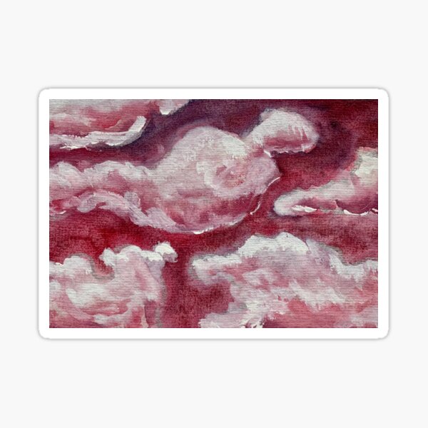 "Pink Sky" Sticker by raffaelas-art | Redbubble