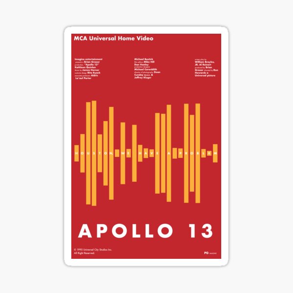 "Apollo 13 VHS Poster" Sticker for Sale by ellachoi | Redbubble