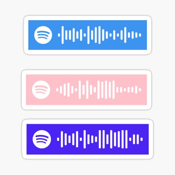 "Bts Spotify scan 3 pack" Sticker for Sale by Calfrniax | Redbubble