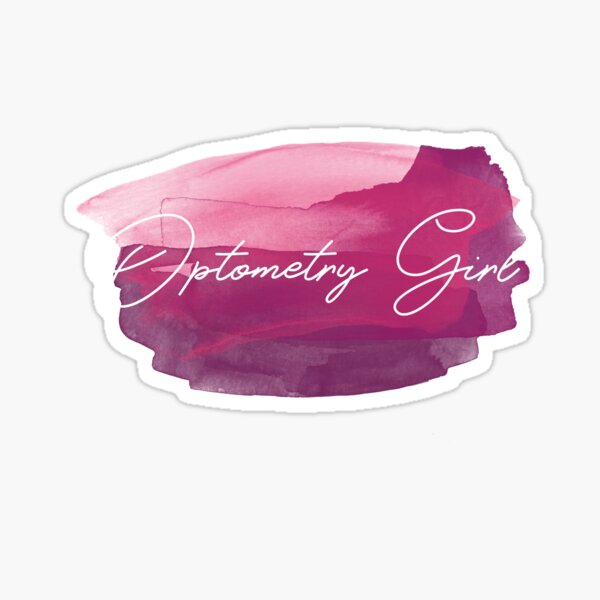 "Optometry Girl Watercolor Design" Sticker by DarwinsDesigns | Redbubble