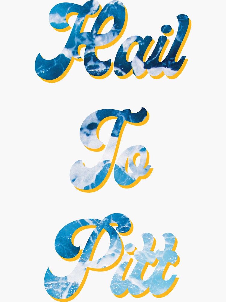 "Pittsburgh lettering - blue and gold" Sticker for Sale by bella-p-123 ...