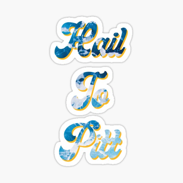 "Pittsburgh lettering - blue and gold" Sticker for Sale by bella-p-123 ...