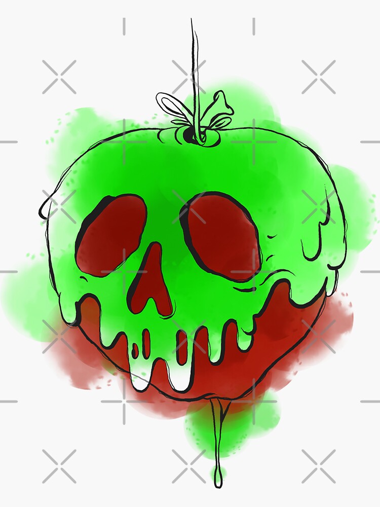 "Poison apple" Sticker for Sale by Ginnyheartlab | Redbubble
