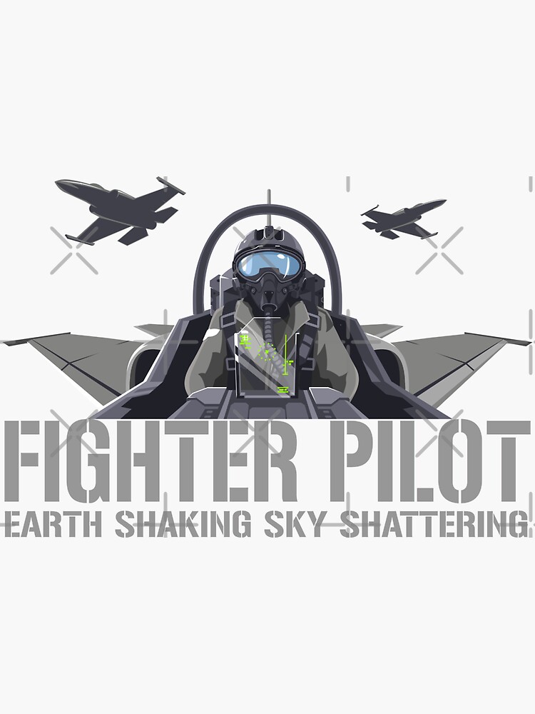 "Fighter Pilot Cockpit" Sticker for Sale by ruiazevedo | Redbubble