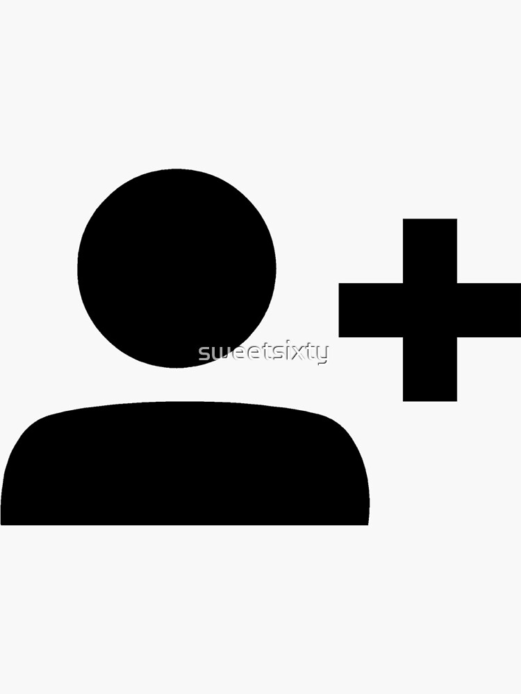 "Add Friend Symbol" Sticker for Sale by sweetsixty | Redbubble