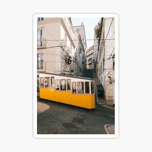 "Lisbon Tram (Ascensor da Bica)" Sticker for Sale by michieldros ...