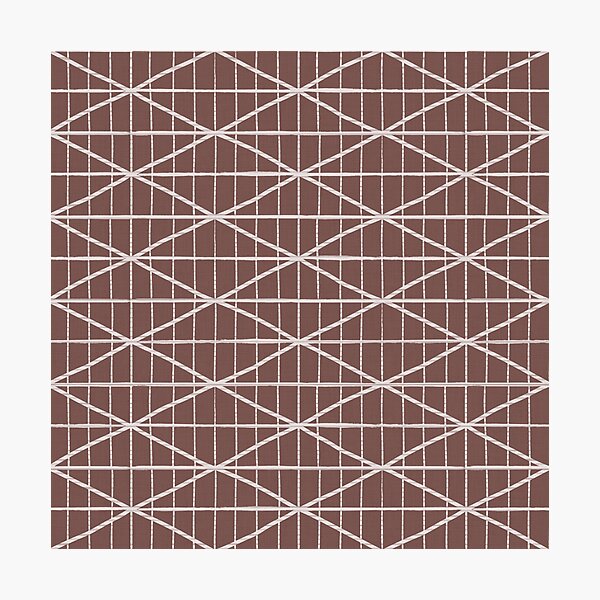 "Terracotta clay white brushed crossed lines diamond pattern - abstract ...