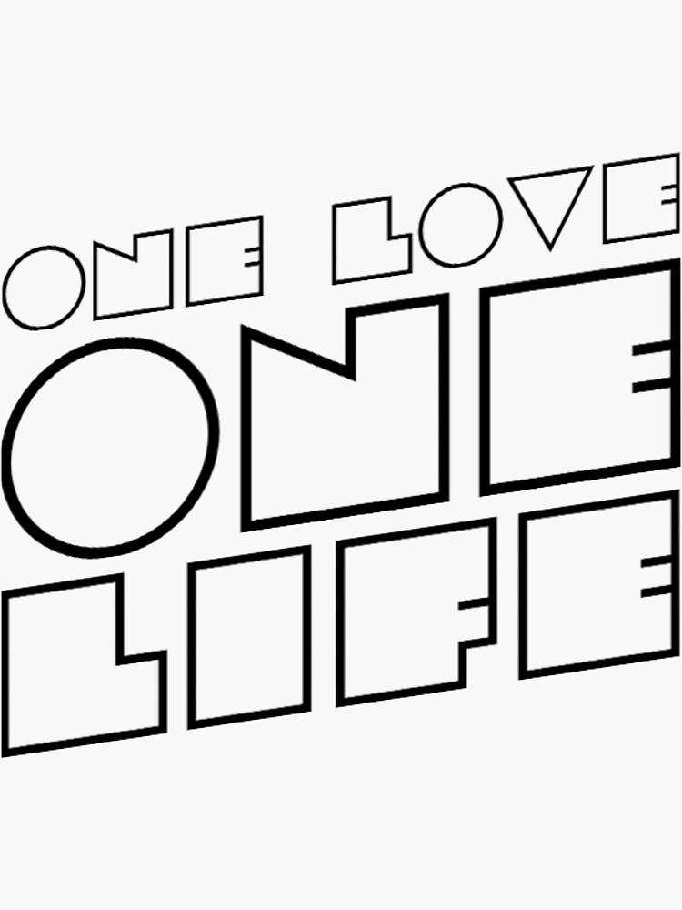"One Love One Life" Sticker for Sale by Glenford14 | Redbubble