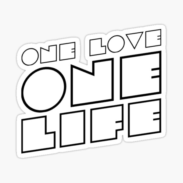 "One Love One Life" Sticker for Sale by Glenford14 | Redbubble