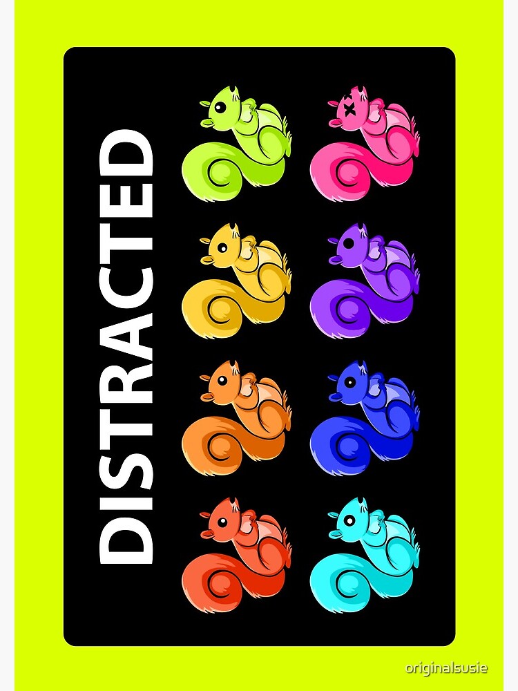 "my DiStraCtEd ADHD SQUIRREL brain - funny & cute rendy awareness ...