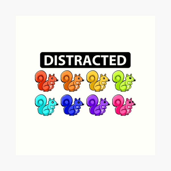 "So uber DiStraCtED SQUIRREL brain - funny & cute ADHD awareness ...