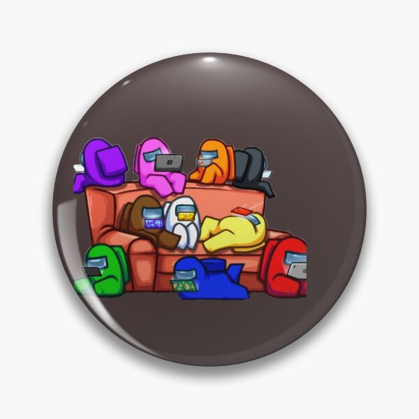 Among Us Pattern Pins and Buttons | Redbubble