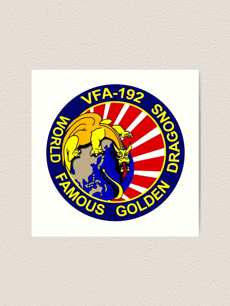 "VFA-192 Golden Dragons" Art Print by Quatrosales | Redbubble