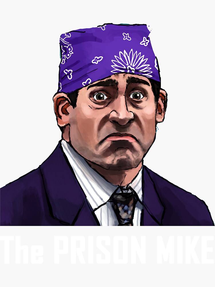 "The Office - Prison Mike" Sticker for Sale by SitcomAttire | Redbubble