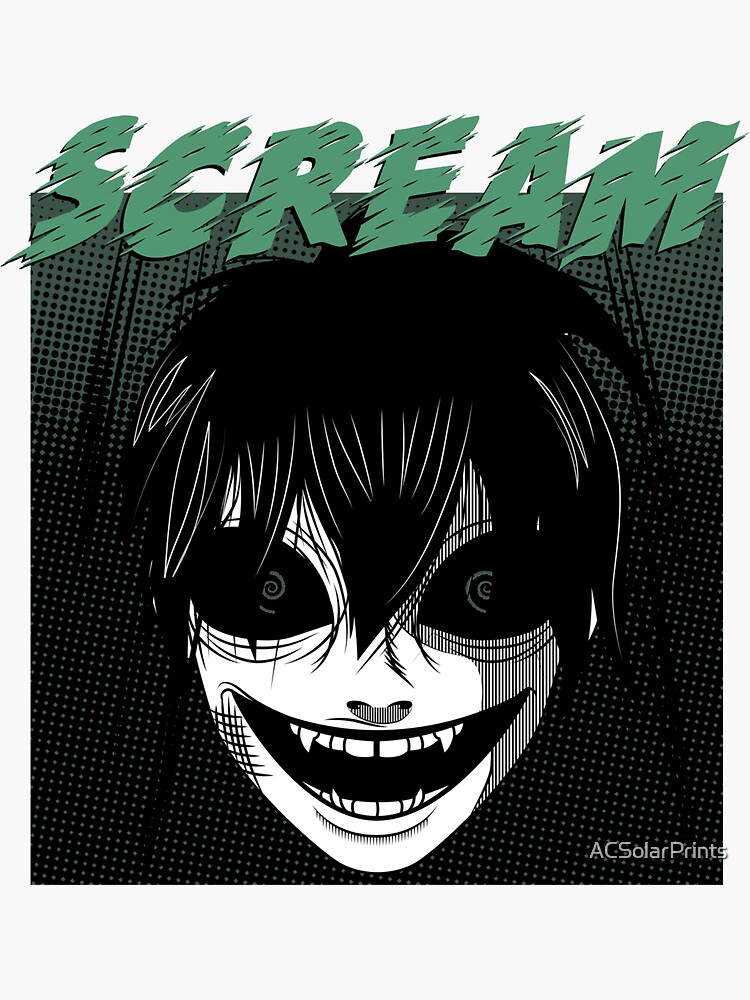 "Horror Manga "Scream"" Sticker for Sale by ACSolarPrints | Redbubble