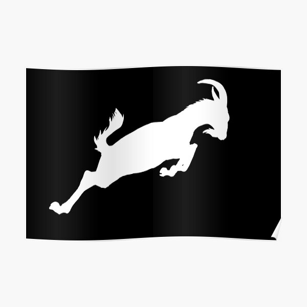 "Leaping Goat Silhouette " Poster for Sale by Pixelvania | Redbubble