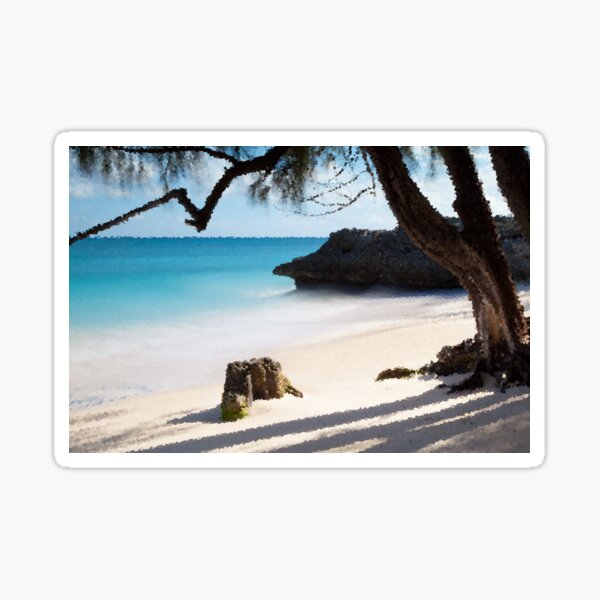 "Rustic Beach Scene" Sticker by MathenaArt | Redbubble