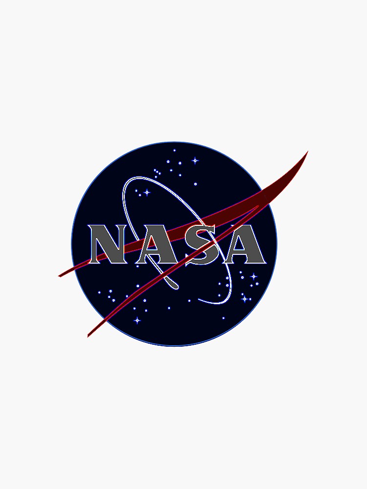 "NASA Neon Logo" Sticker for Sale by Tessas-Tees | Redbubble