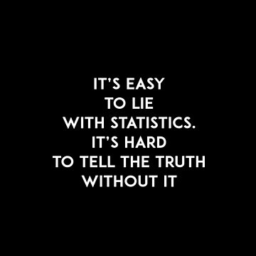"it’s easy to lie with statistics" Sticker for Sale by FunnyGrief ...