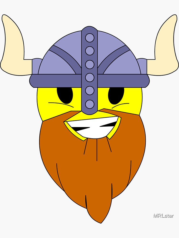 "Smiley Viking" Sticker for Sale by MRLstar | Redbubble