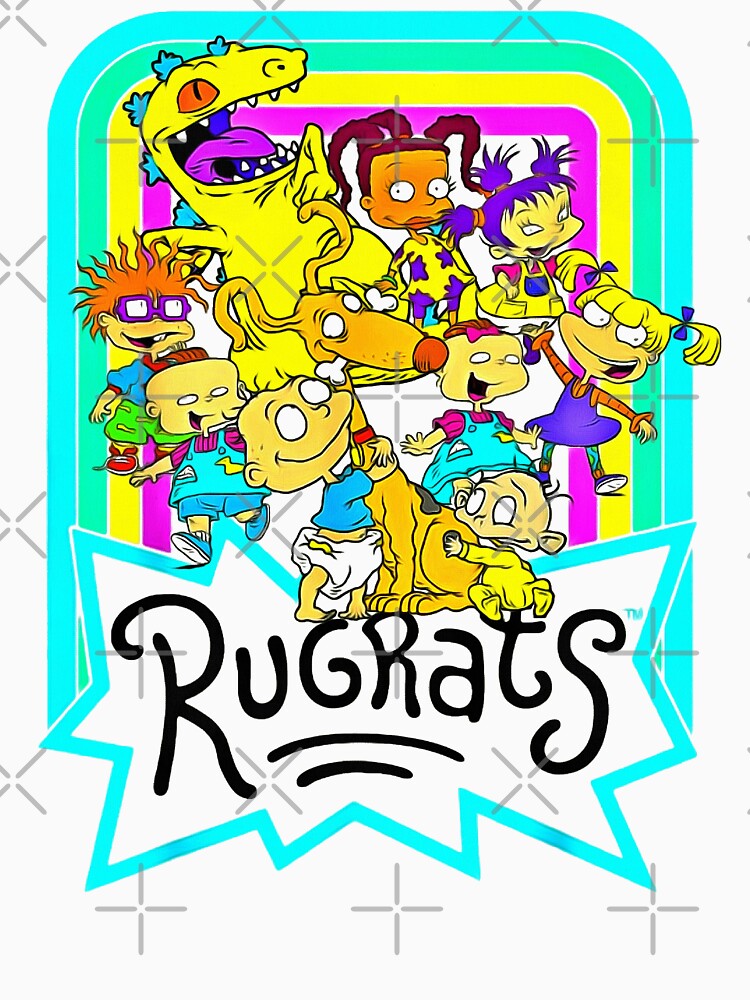"Nickelodeon Rugrats Neon Rainbow Reptar And Friends" T-shirt for Sale ...
