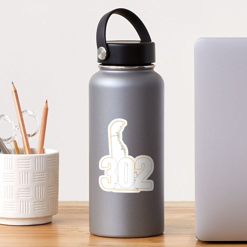 "Delaware Pride State Silhouette Area Code 302" Sticker by cameronryan ...