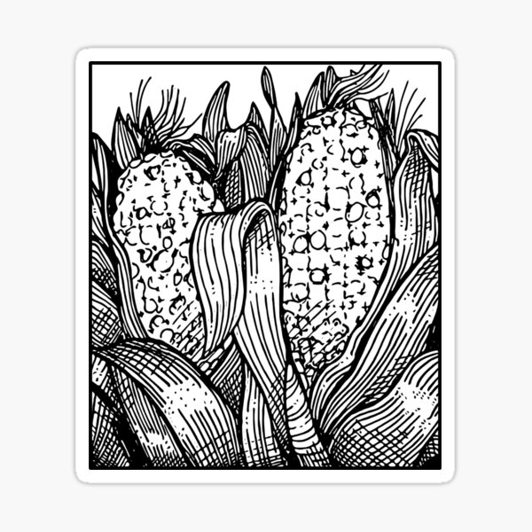 "Cornfield Drawing" Sticker for Sale by GarwoodDesigns | Redbubble