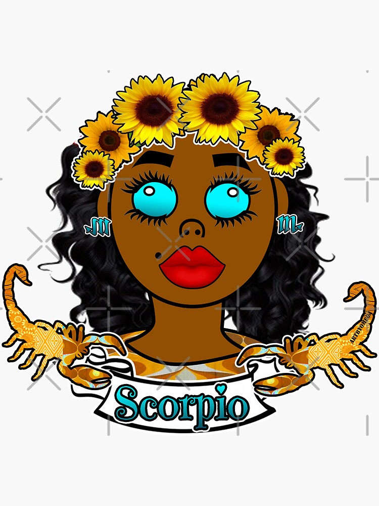 "Scorpio Queen " Sticker by artbyomega | Redbubble
