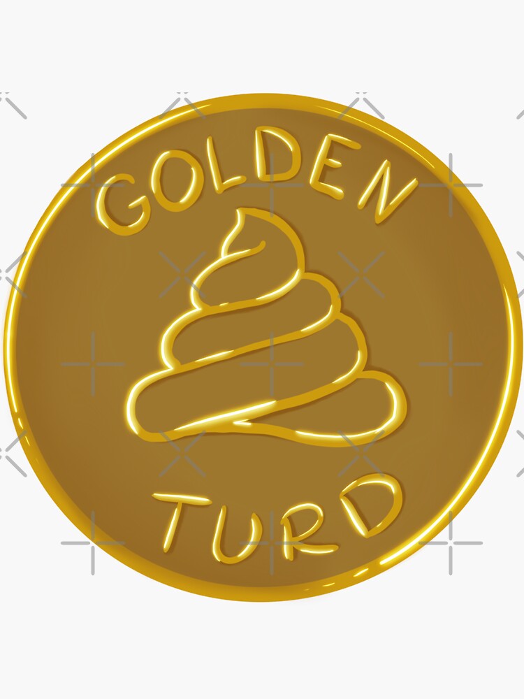 "Golden Turd Award" Sticker for Sale by greytippedwings | Redbubble