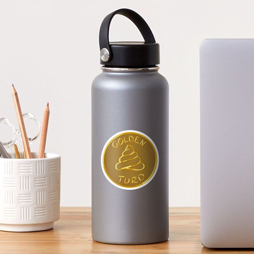 "Golden Turd Award" Sticker for Sale by greytippedwings | Redbubble