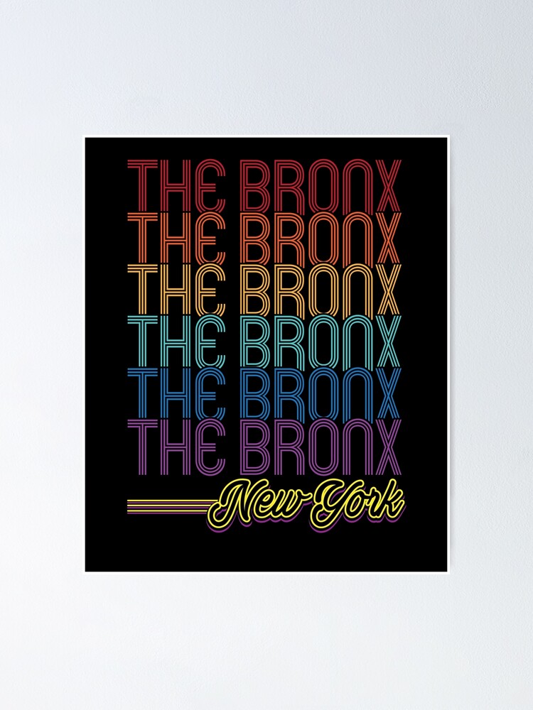 "The Bronx Queens Art Deco Repeating Text" Poster for Sale by ...