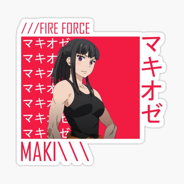 "MAKI Anime Aesthetic // Fire Force" Sticker for Sale by DoomDude ...
