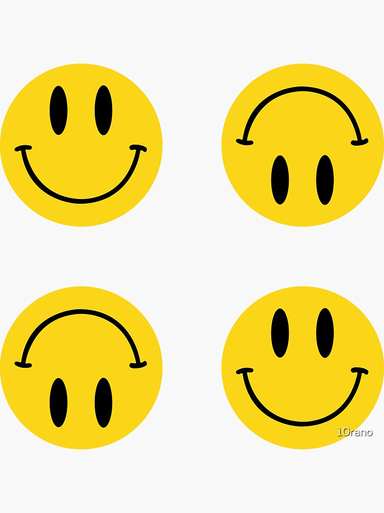 "Classic Acid House Smile Pack" Sticker for Sale by 10rano | Redbubble