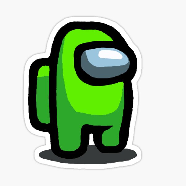 "light green/ lime among us character" Sticker for Sale by AmeliaMae05 ...