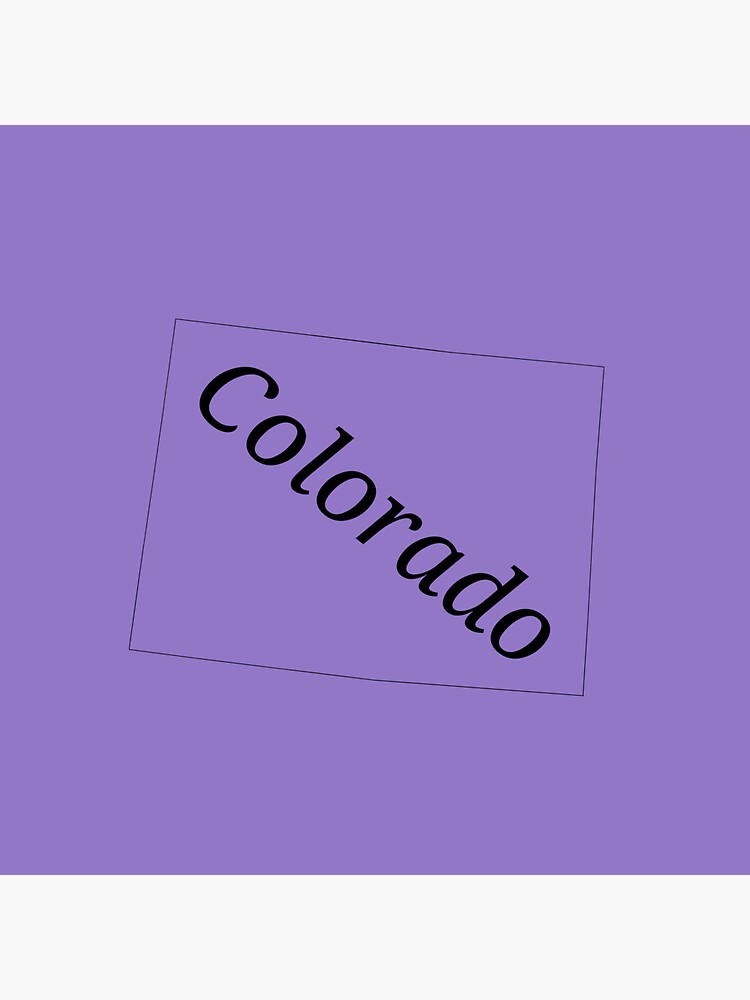 "Colorado state outline with text" Sticker for Sale by creativenweird ...