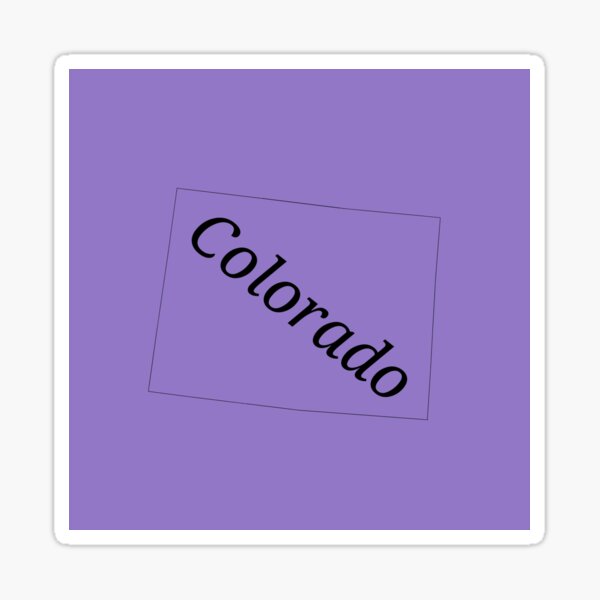"Colorado state outline with text" Sticker for Sale by creativenweird ...