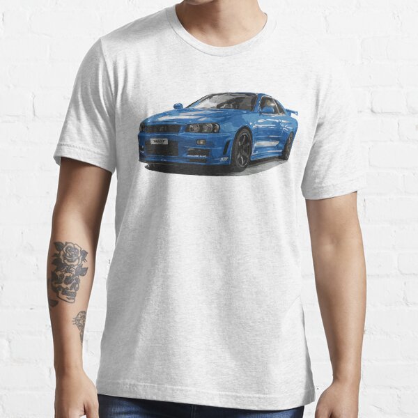 "nissan skyline r34 gtr paul walker" T-shirt for Sale by chunknozza ...
