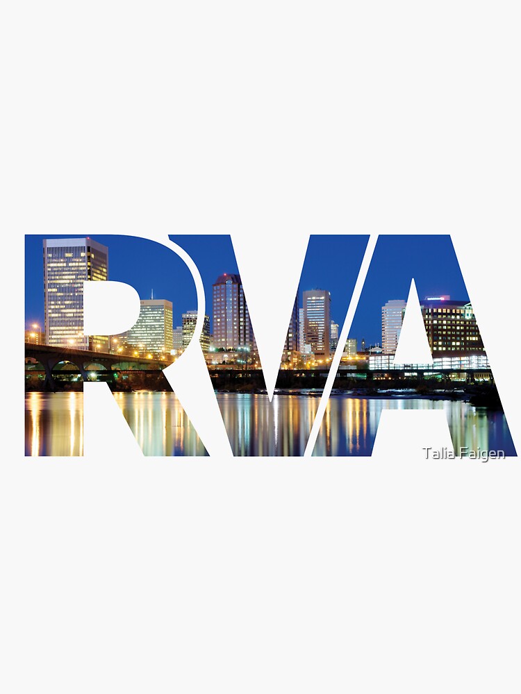 "RVA" Sticker for Sale by Talia Faigen | Redbubble