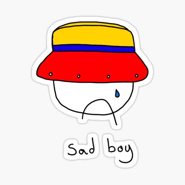 "Sad Boy" Sticker for Sale by SANCTUM-wear | Redbubble