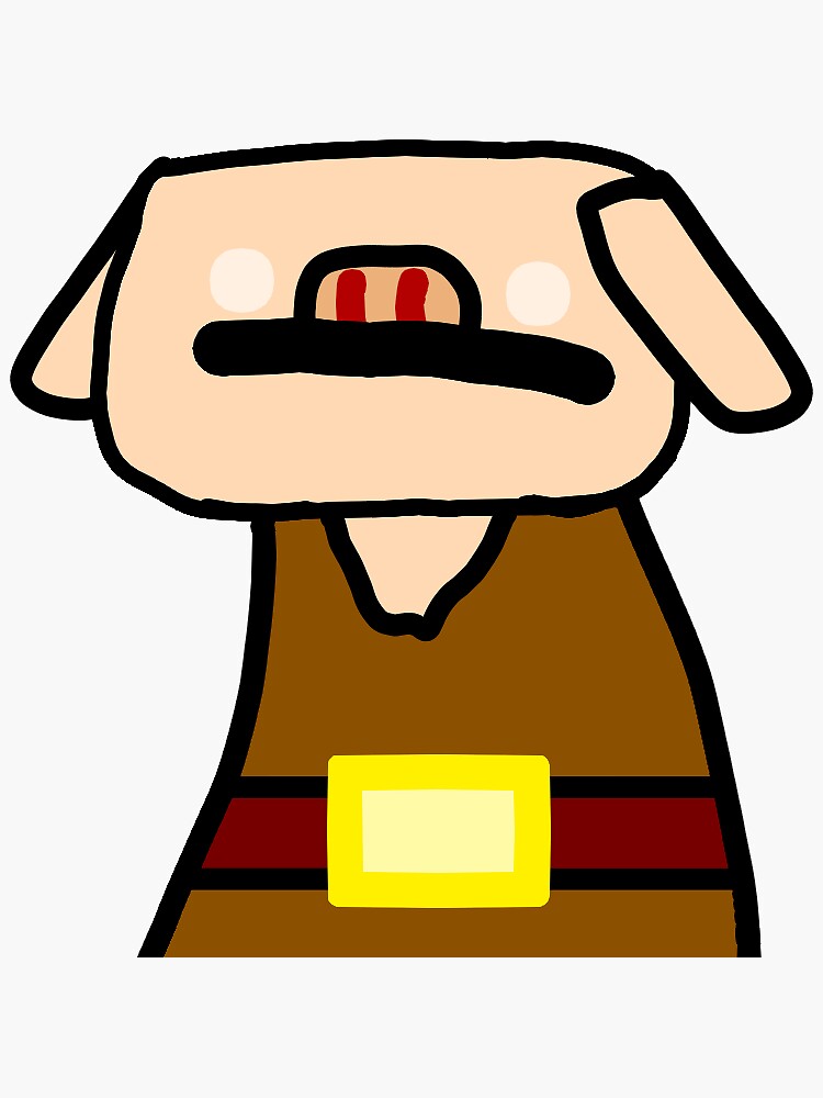 "Minecraft Piglin" Sticker by MrMeowser | Redbubble