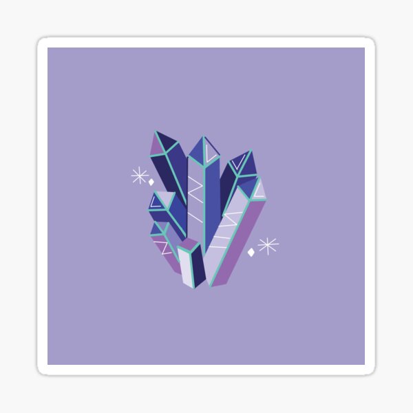 "Crystal Cluster" Sticker by efournierart | Redbubble