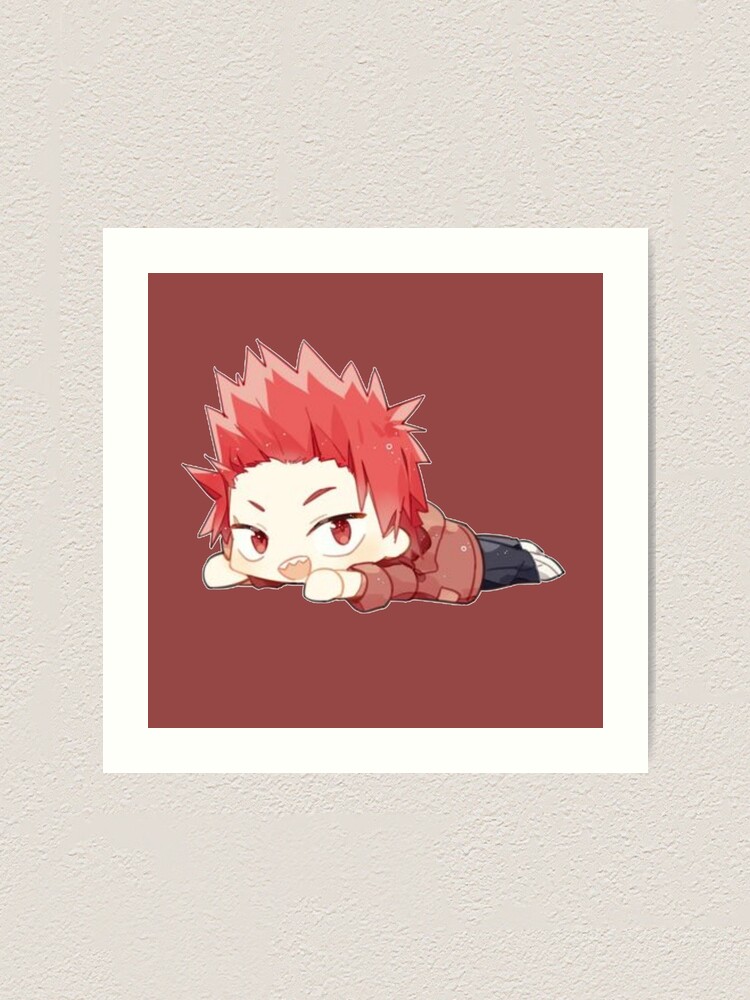 "Cute Kirishima Eijirou Chibi - BNHA" Art Print by eidlike | Redbubble