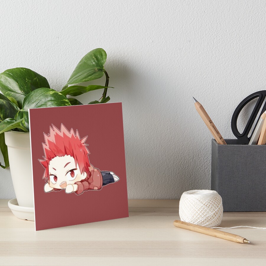 "Cute Kirishima Eijirou Chibi - BNHA" Art Board Print for Sale by ...